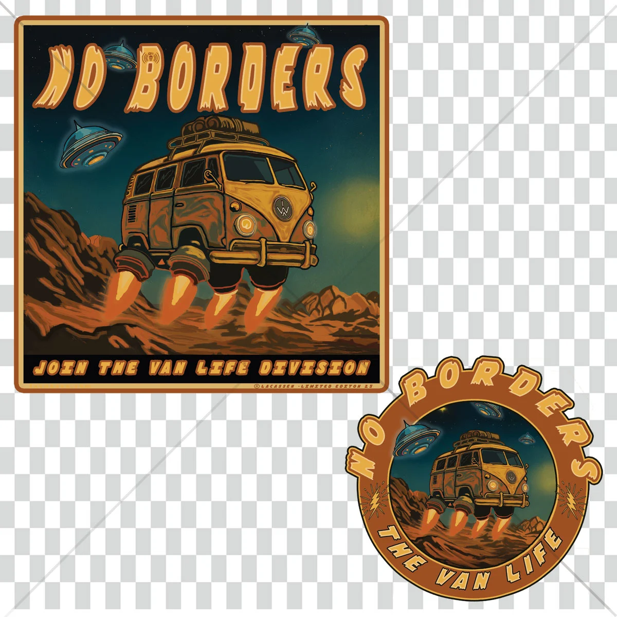 “NO BORDERS” – Combi Volkswagen Vanlife Design Rétrofiction Spacevan ...